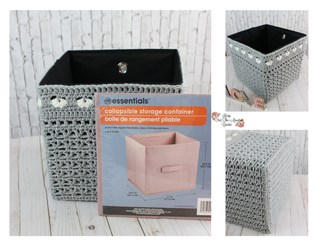 Square Crochet Storage Basket | Free Pattern - Krissys Over The ...