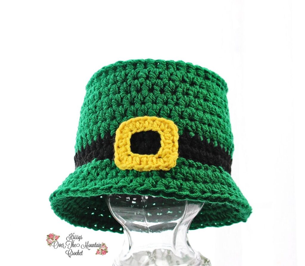 Free Crochet Pattern For A St. Patricks Day Bucket Hat - Krissys Over The Mountain Crochet