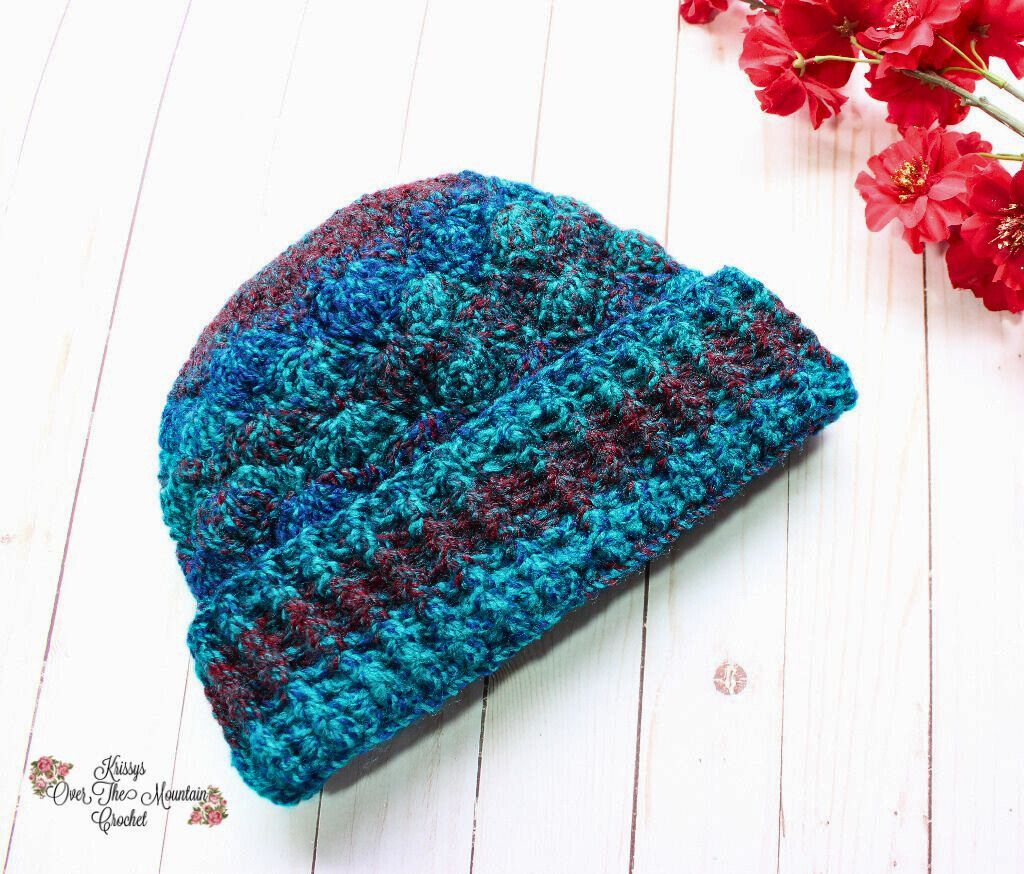 Chunky Shells Hat Free Crochet Pattern - Krissys Over The Mountain Crochet