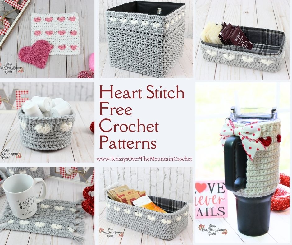 Heart Stitch Crochet Projects – Free Patterns & Tutorials - Krissys ...
